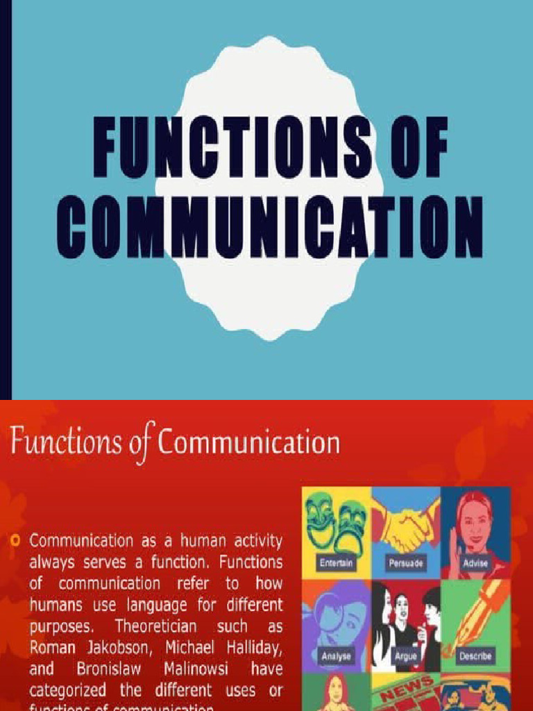 Functions of Communication | PDF
