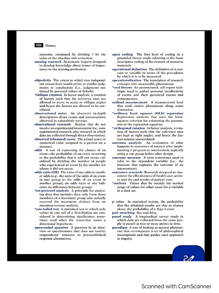 Opq Research Glossary | PDF