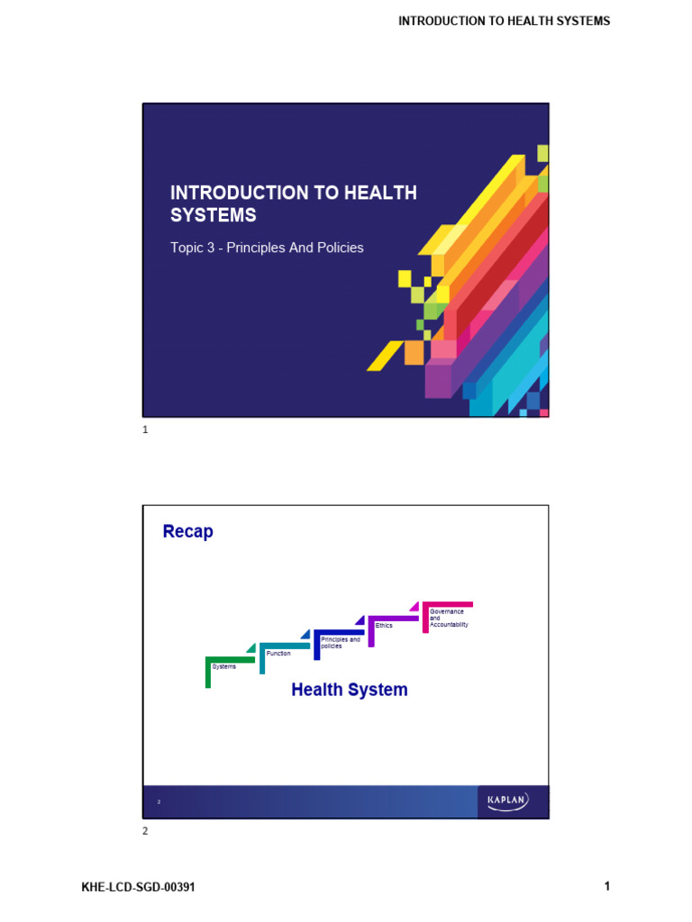 IHS Topic 3 Principles and Policies-1 | PDF | Health Policy | World ...
