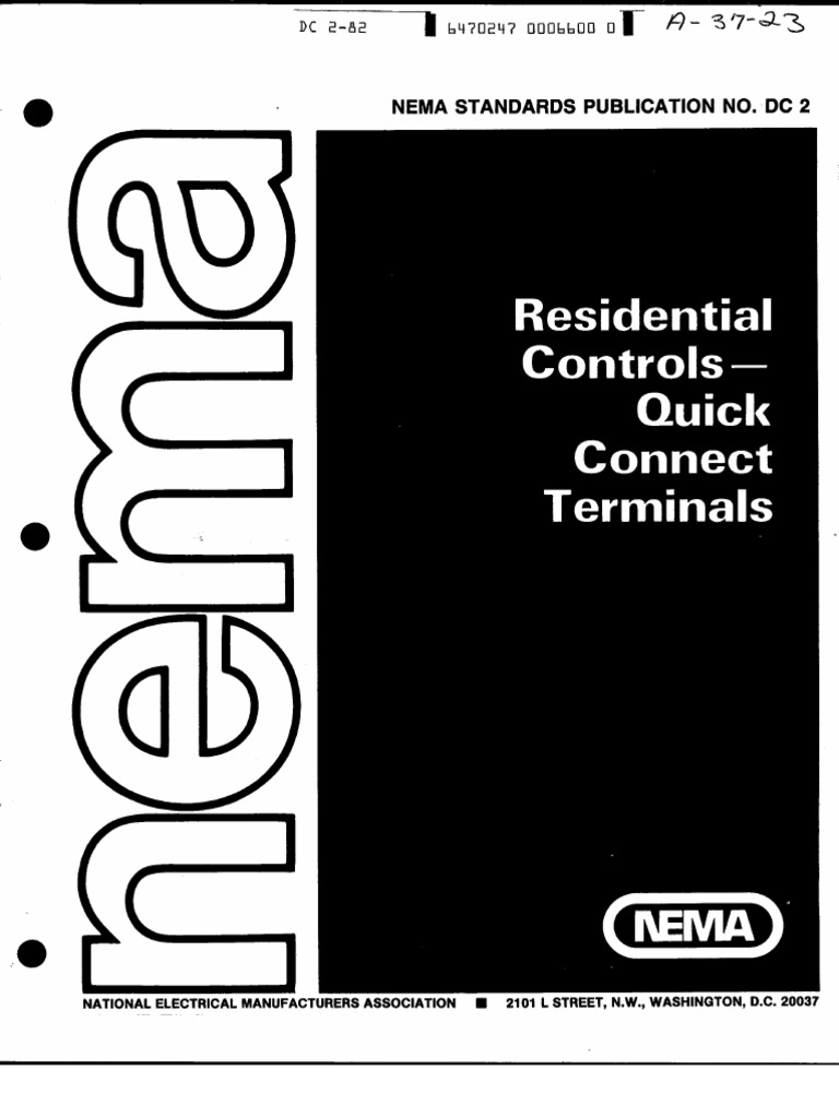 NEMA DC 2 Quick Connect Terminals | PDF