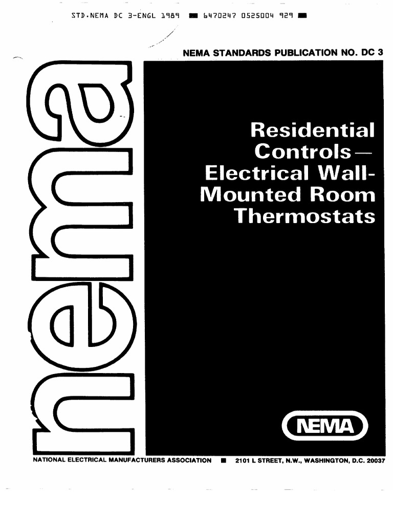 NEMA DC 3 Room Thermostats | PDF