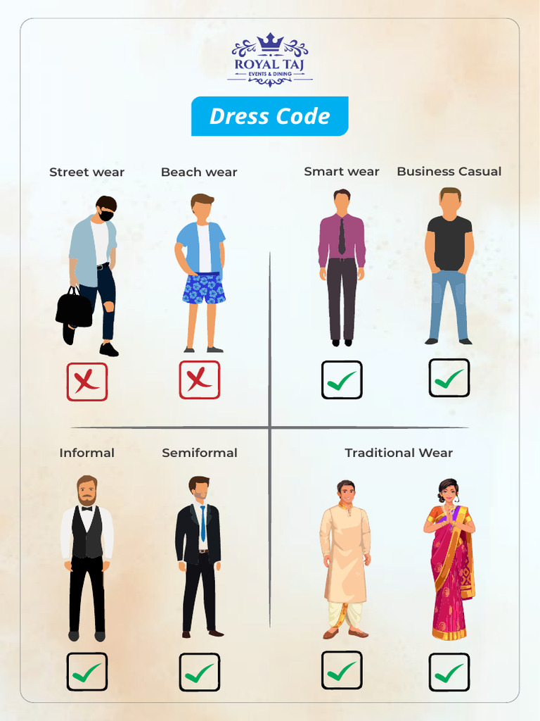 Royal Taj Dress Code | PDF