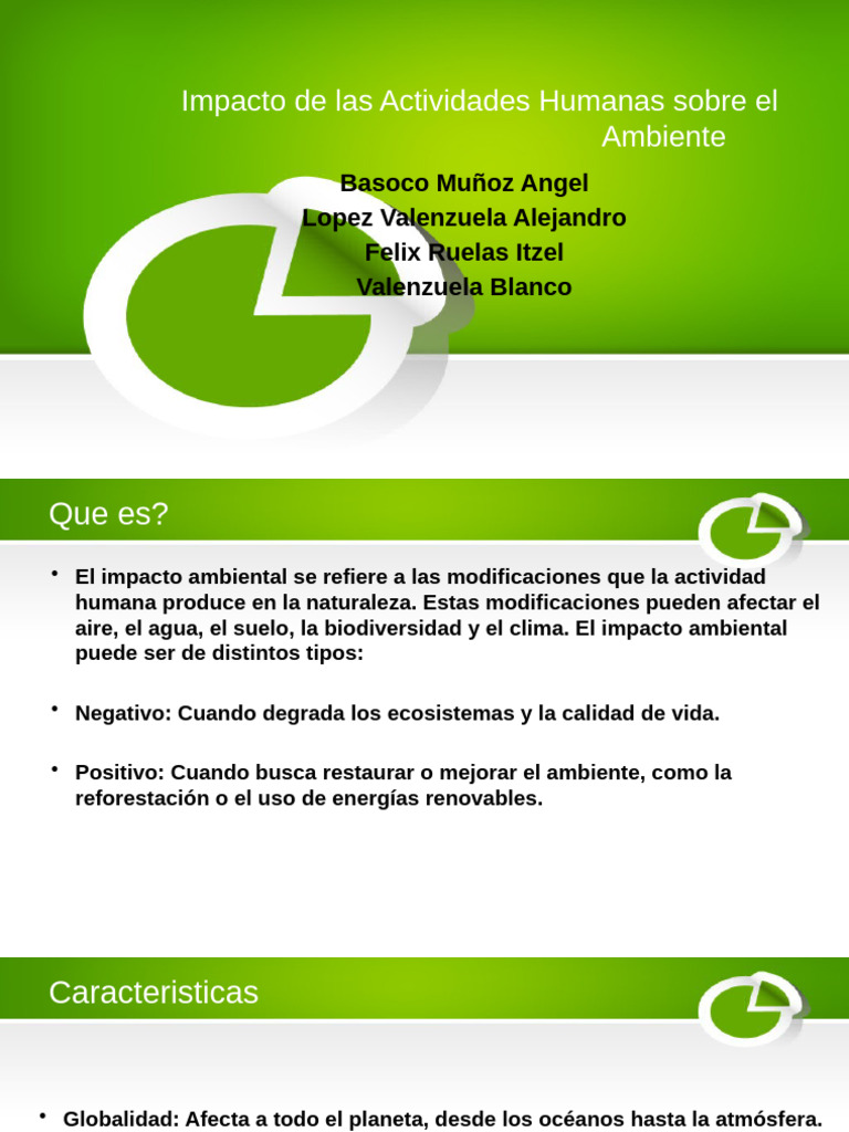Impacto Humano en el Ambiente Global | PDF | Entorno natural ...