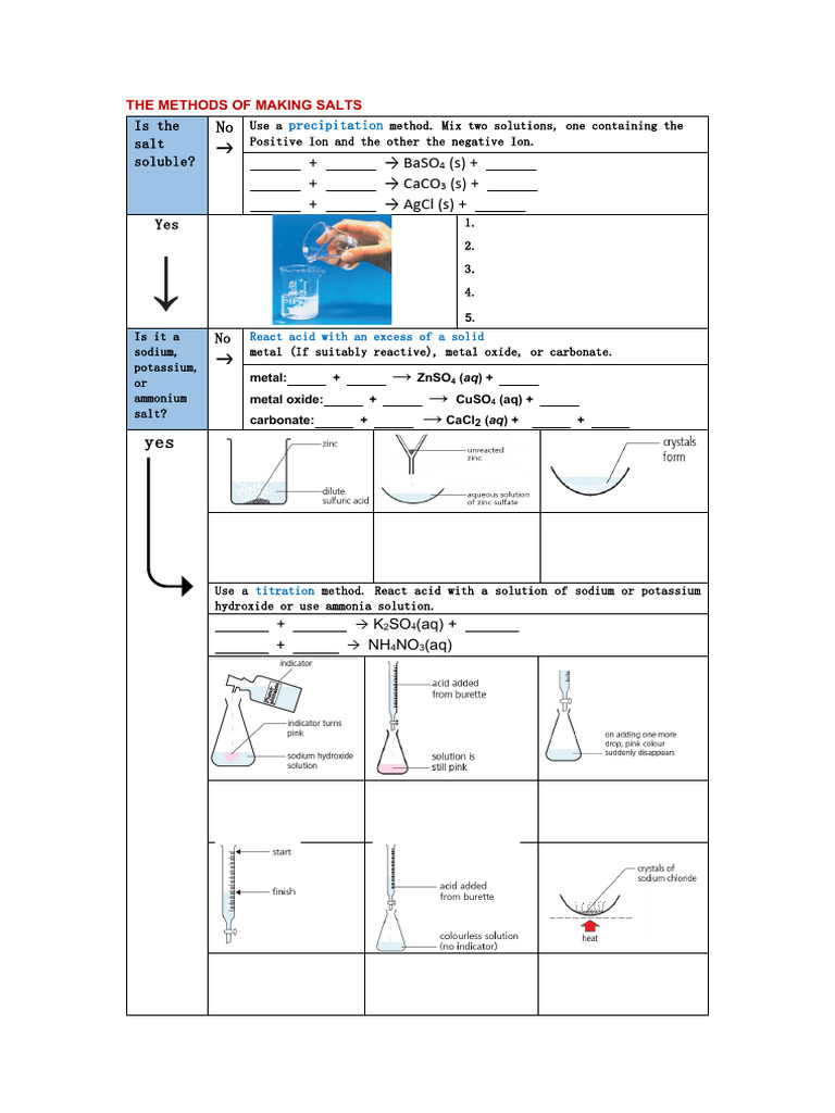 Methods for Making Salts Explained | PDF