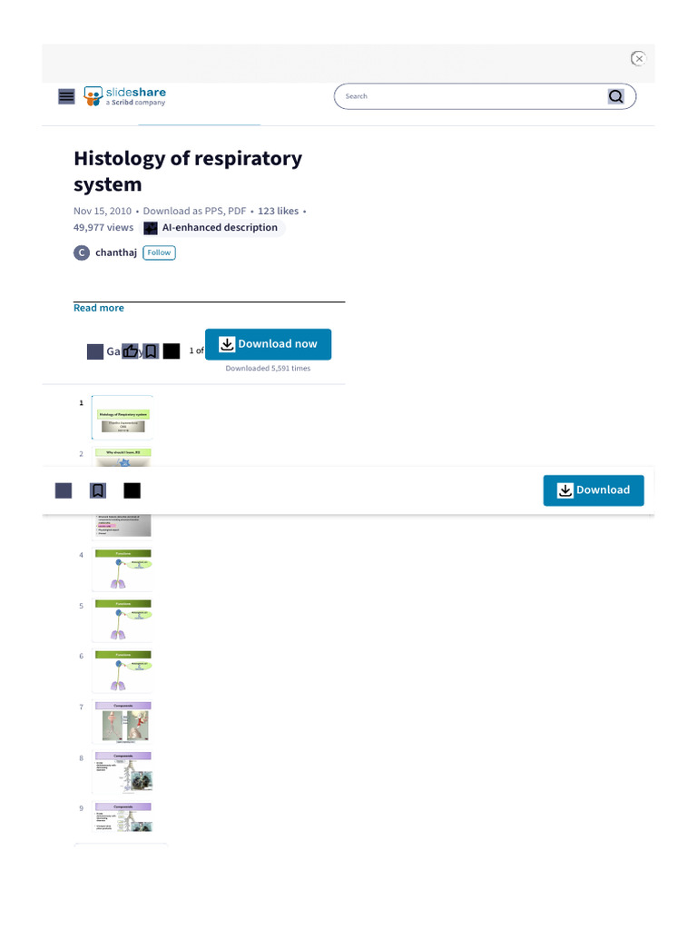 Histology of the Respiratory System | PDF | Respiratory Tract | Epithelium