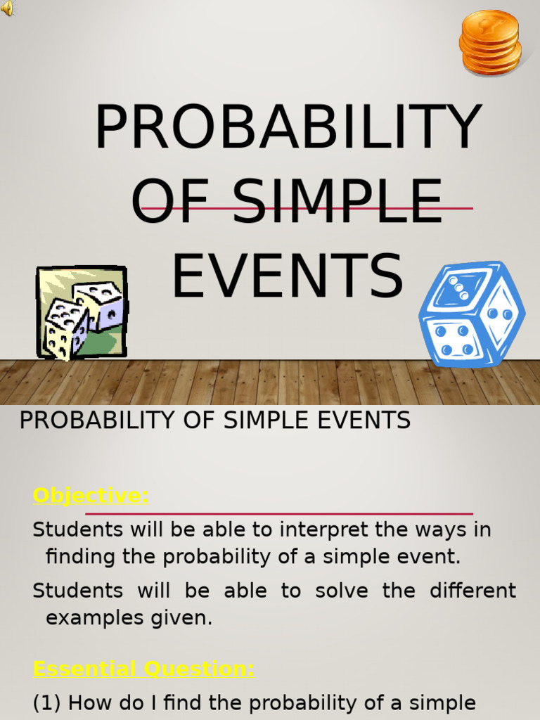 Probability SimpleEvent | PDF | Odds | Probability