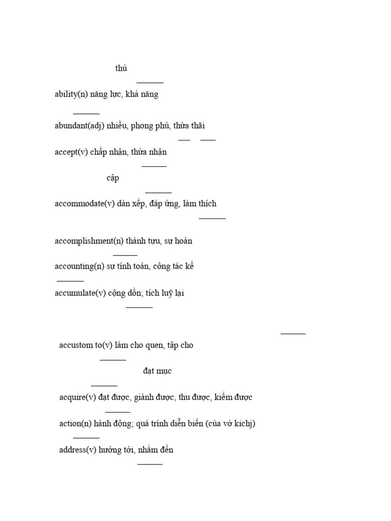 Essential TOEIC Vocabulary List | PDF
