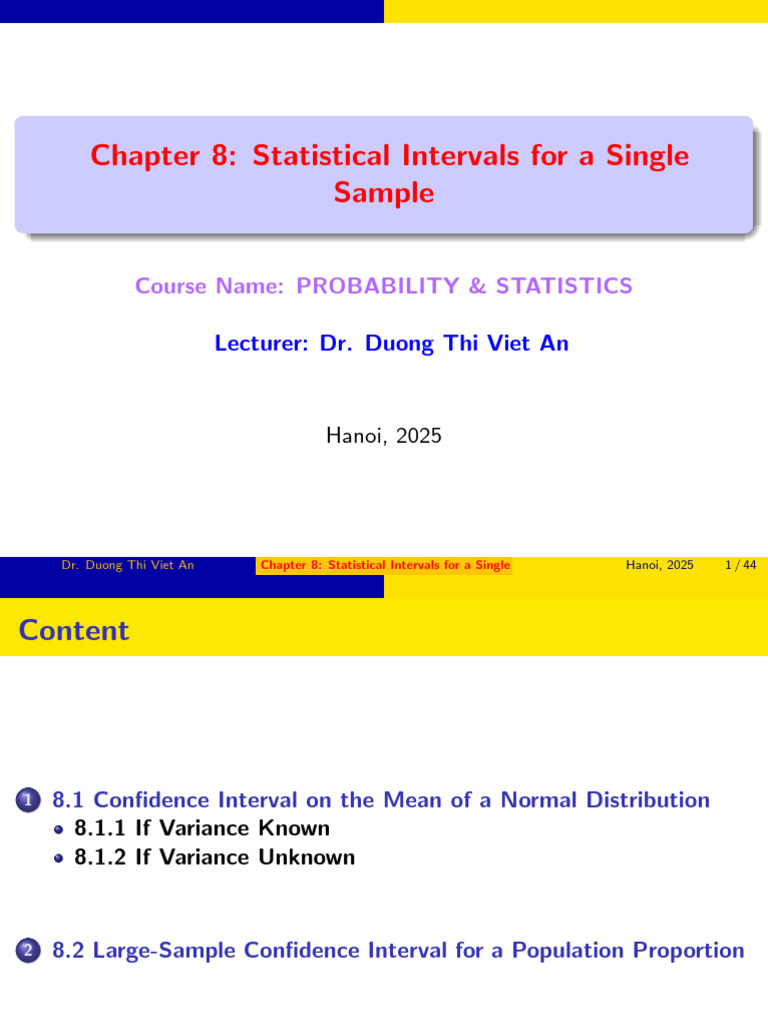 677bdd626199af283a1a44f0 Chapter8StatisticalIntervals v2 | PDF | Normal ...