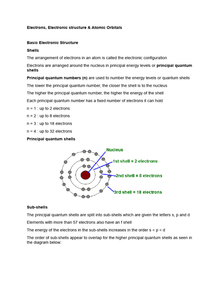 Understanding Electrons and Orbitals | PDF | Electron Configuration ...