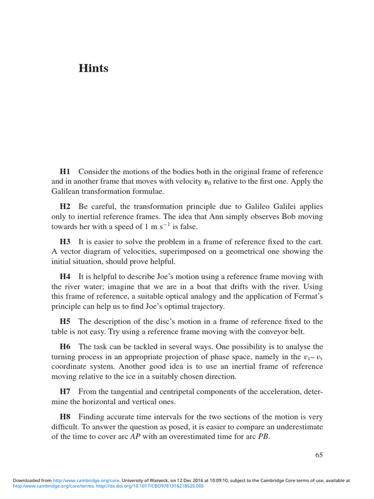 3 - 200 More Puzzling Physics Problems Hints | PDF | Angular Momentum | Force