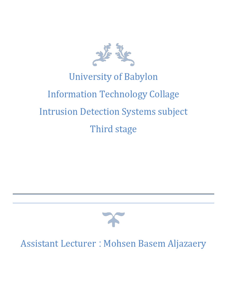 Intrusion Detection System Types Hids, Nids, Pids and Apids | PDF ...