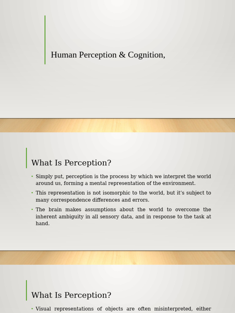 Perception and Cognition | PDF | Perception | Information