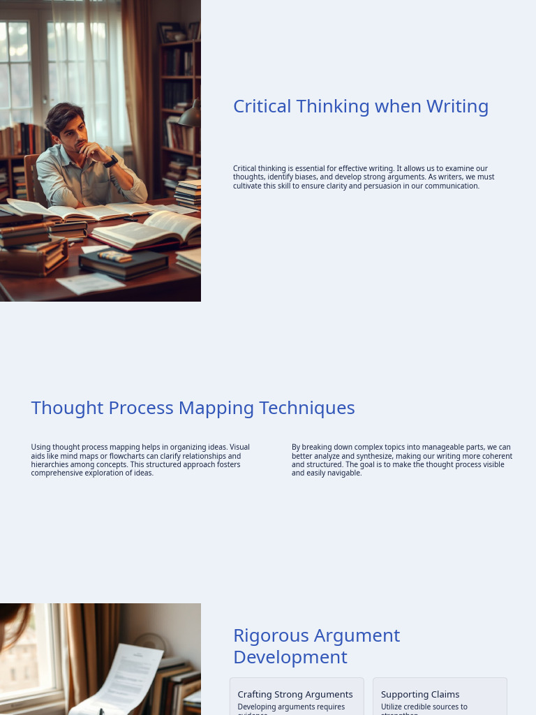 Critical Thinking When Writing | PDF | Thought | Critical Thinking