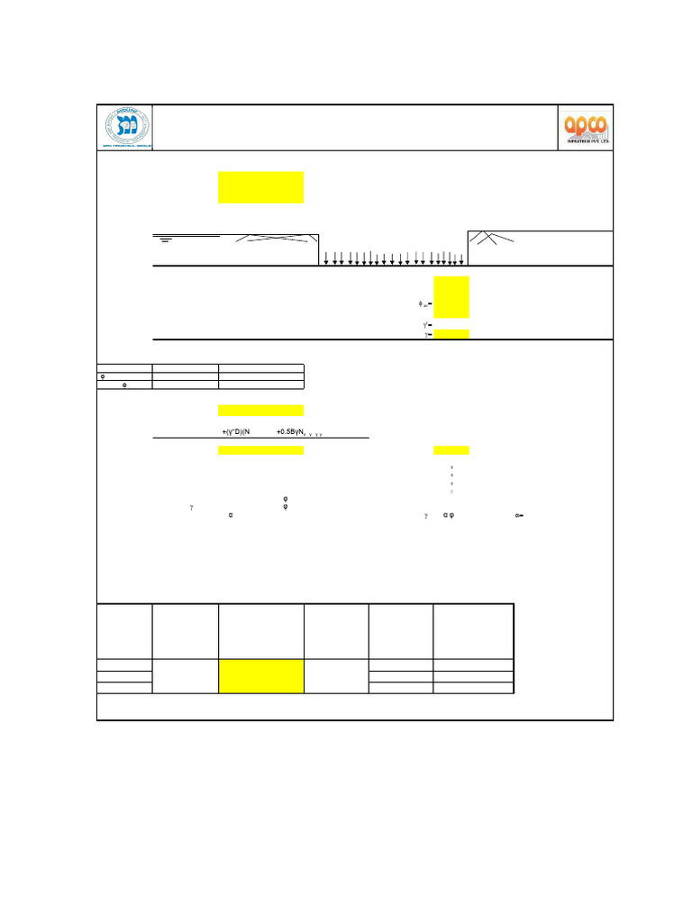 Bearing Capacity Calculation | PDF | Solid Mechanics | Soil Mechanics