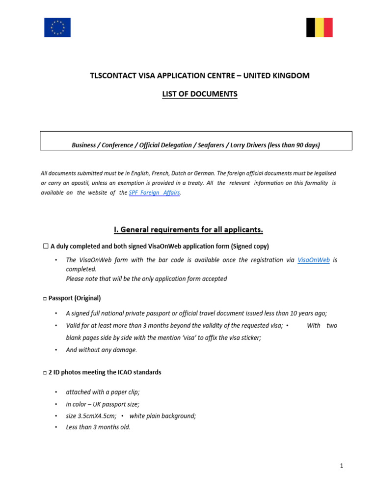 Visa Application Document Requirements | PDF | Travel Visa | Passport