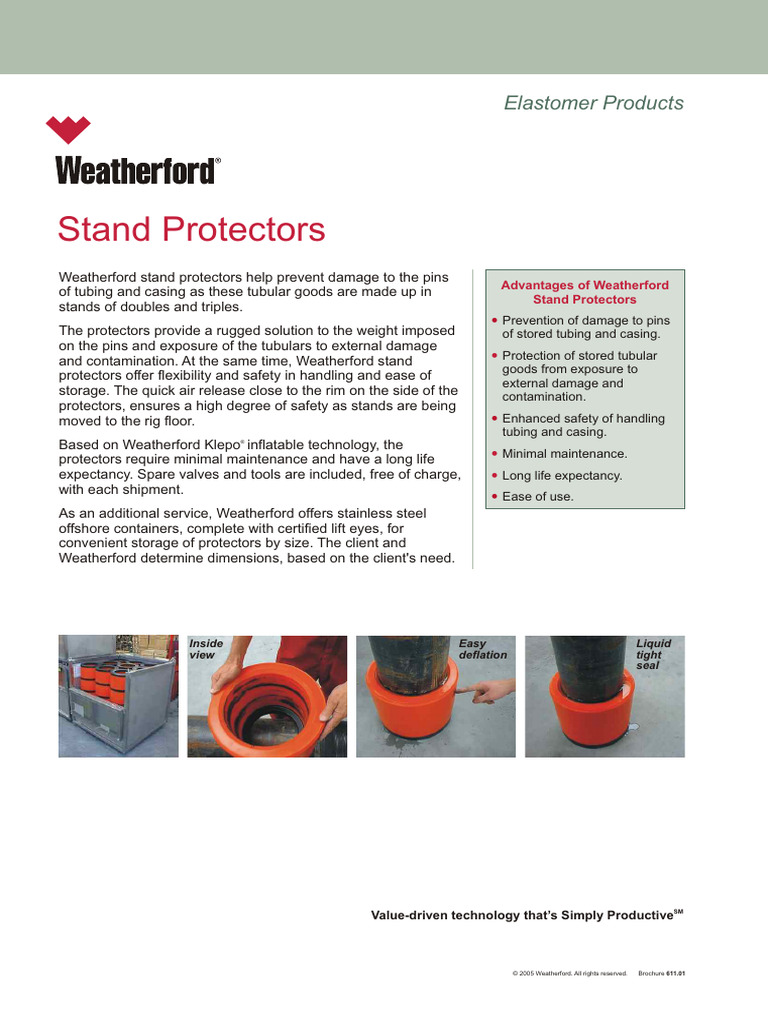 Weatherford Stand Protector | PDF | Pipe (Fluid Conveyance) | Materials
