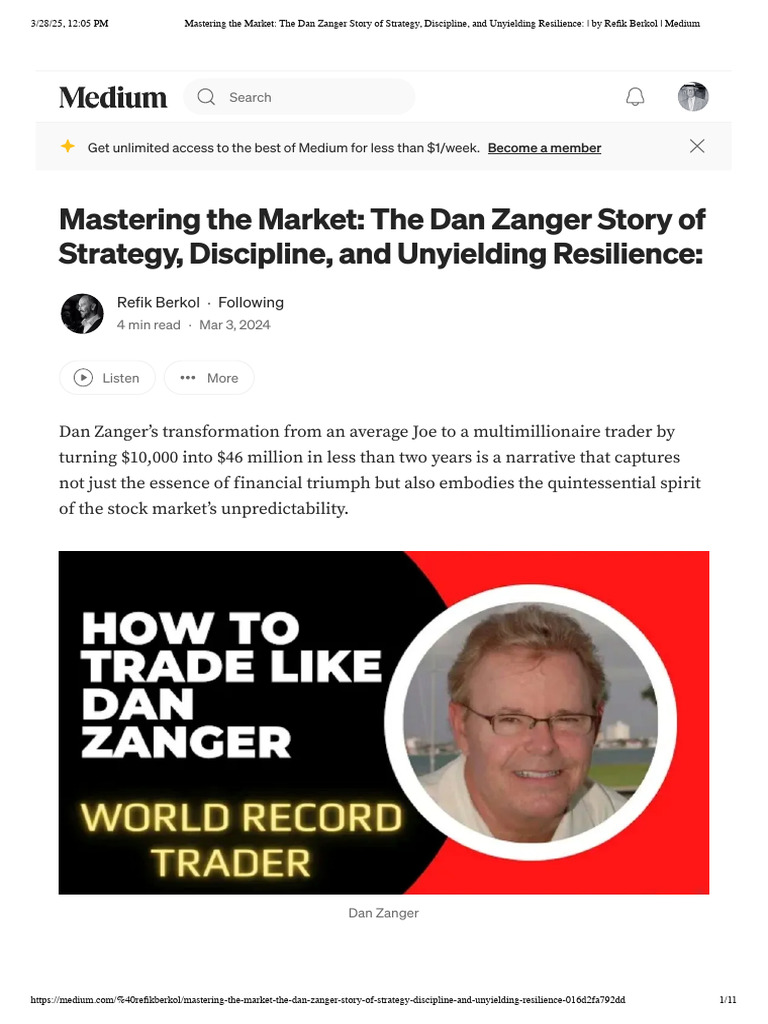 Mastering The Market - The Dan Zanger Story of Strategy, Discipline ...