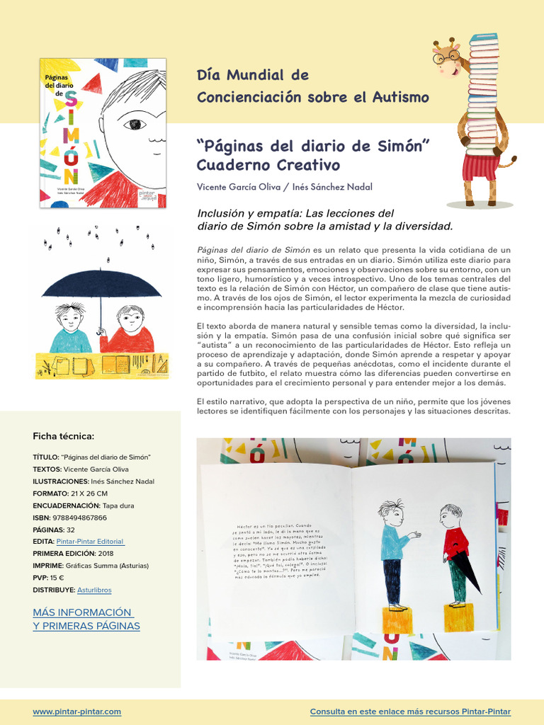 Paginas Simon - Cuaderno Creativo | PDF | Publicación | Autismo