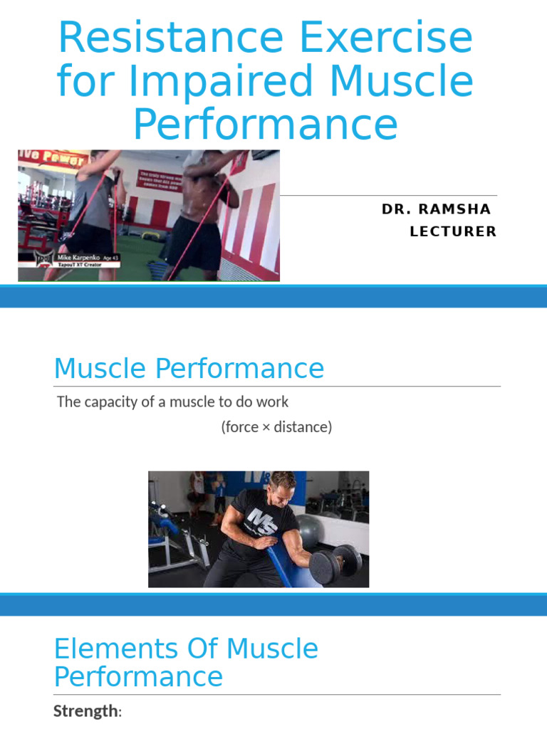 Resistance Exercise for Muscle Performance | PDF | Strength Training ...