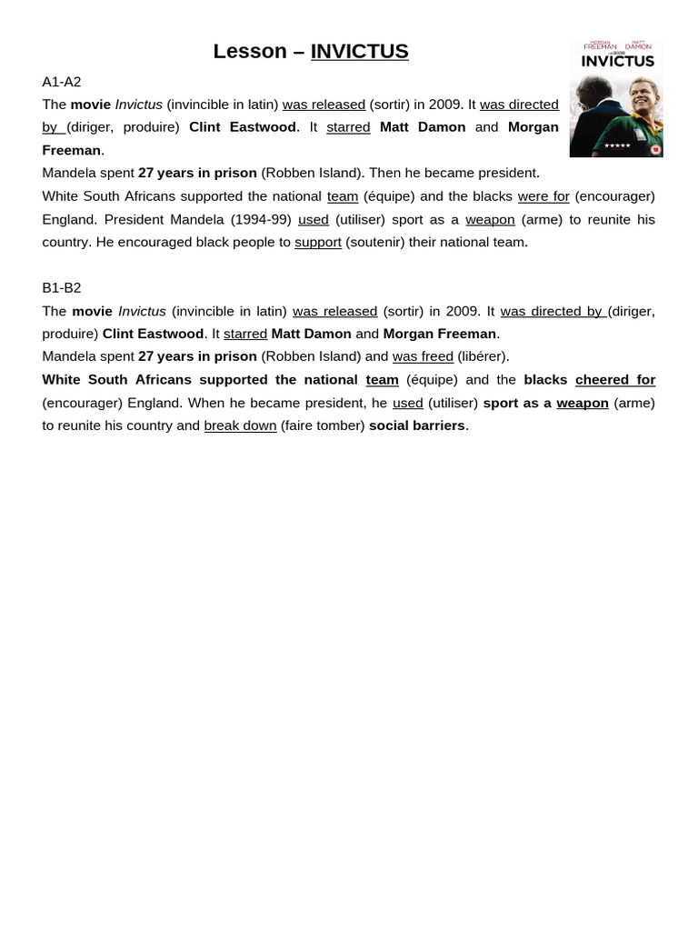 Lesson Simple - Invictus | PDF