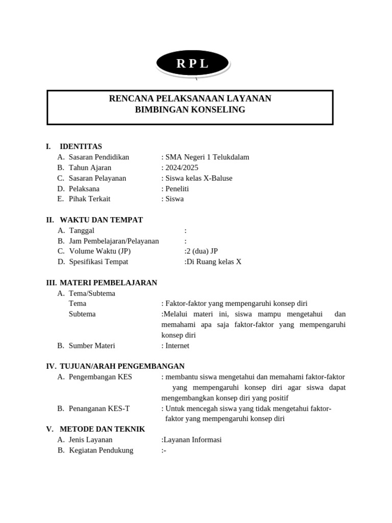 RPL-Faktor yang mempengaruhi konsep diri | PDF