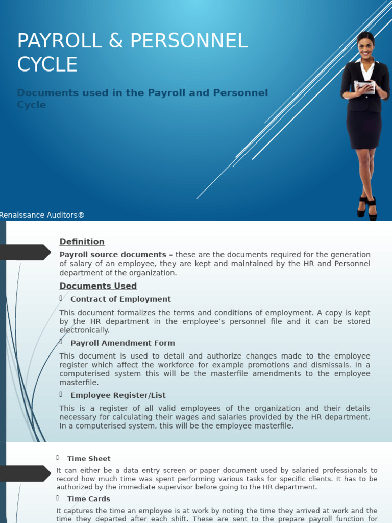 Group 16 Payroll & Personnel Cycle Presentation - Documents Used | PDF ...