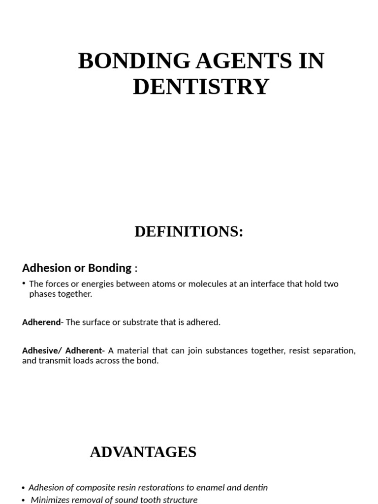 Bonding Agents With Photo | PDF