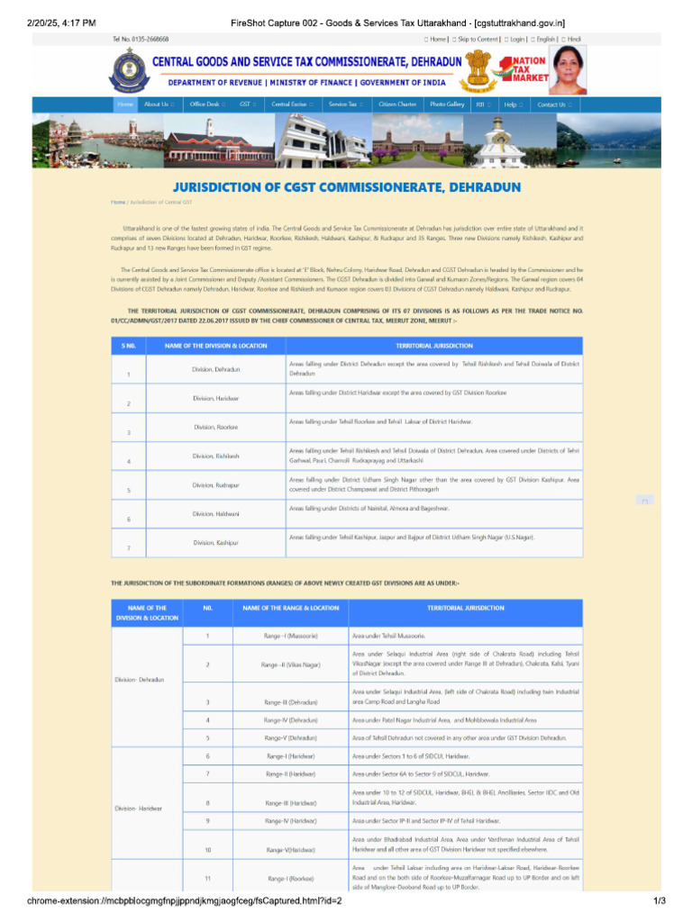 GST Range Data | PDF