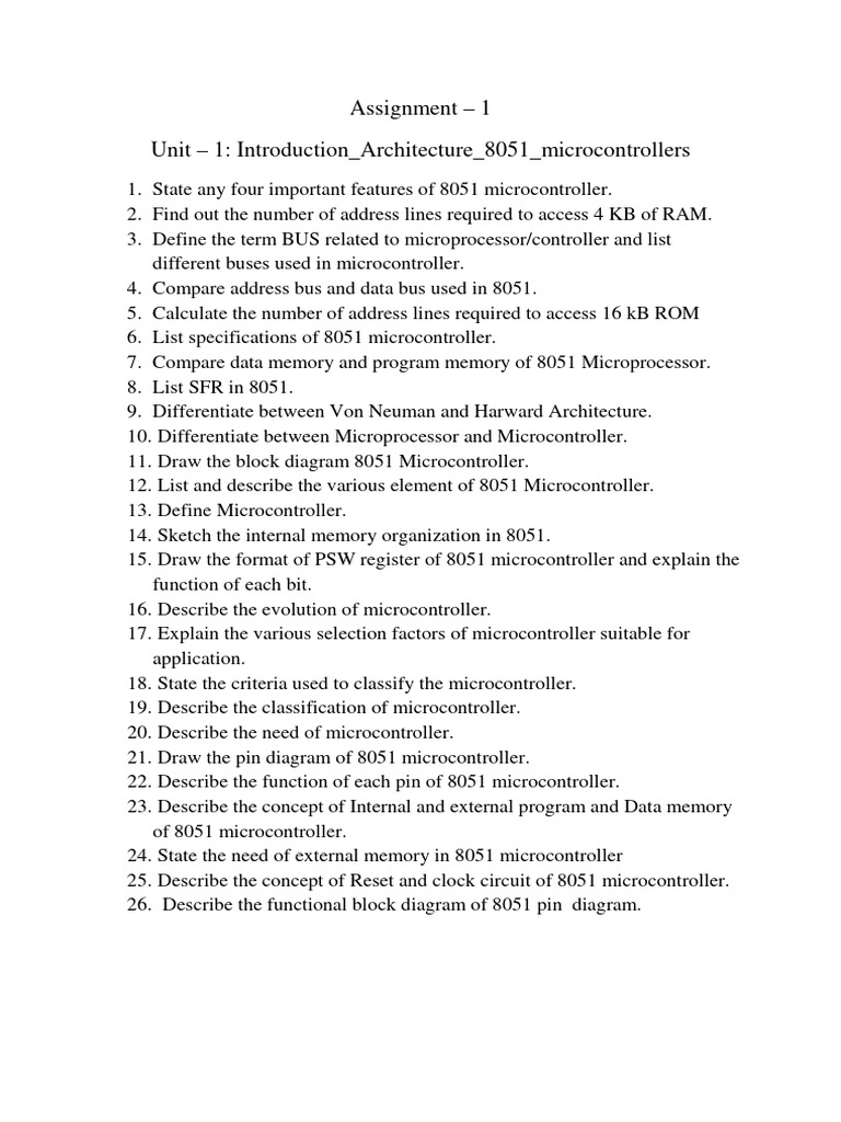 Assignment Unit - 1 | PDF