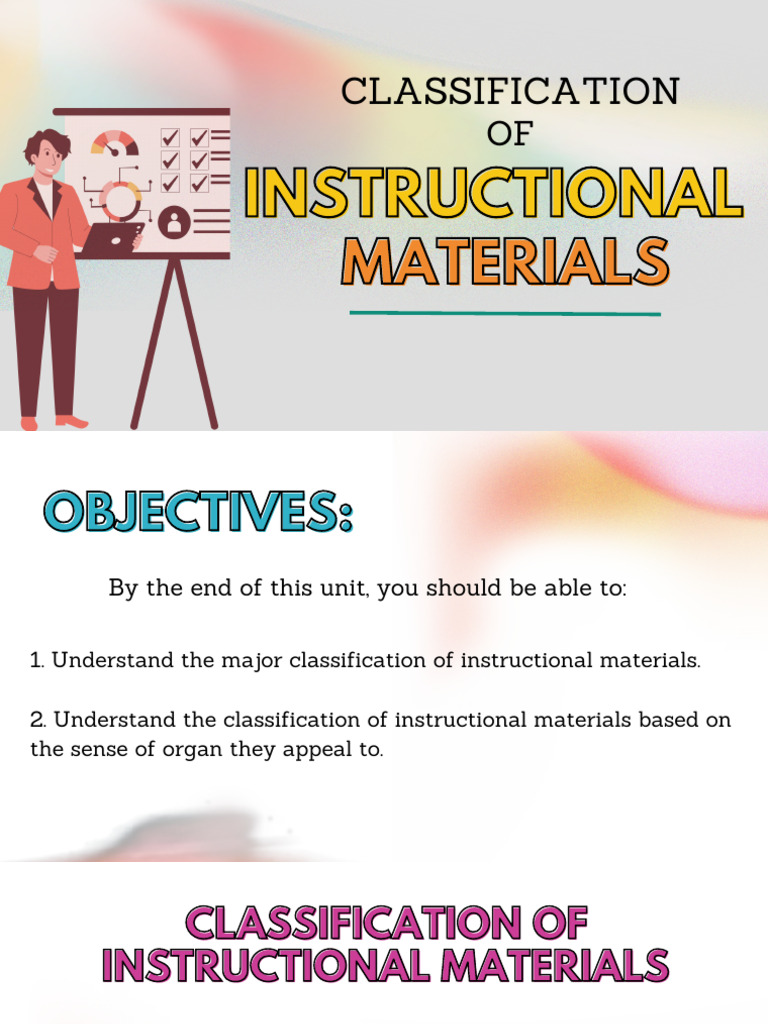 Classification of Instructional Materials | PDF | Learning | Cognition