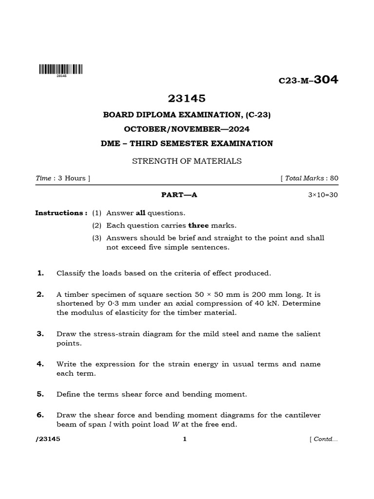 C23-M-304102024 | PDF | Bending | Beam (Structure)