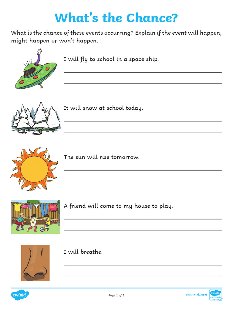 Au N 437 Whats The Chance Activity Sheet English Australian | PDF