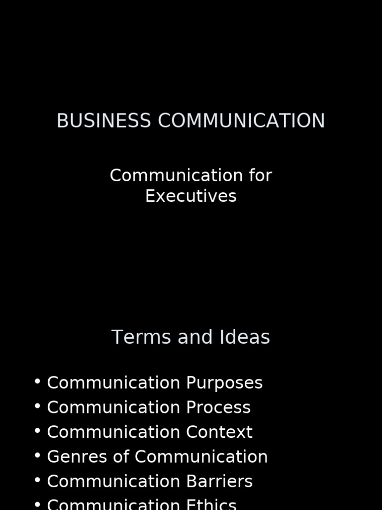 Comm For Executives | PDF