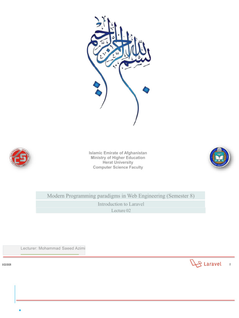 Laravel 02 - Introduction To Laravel | PDF | Software Framework | Databases