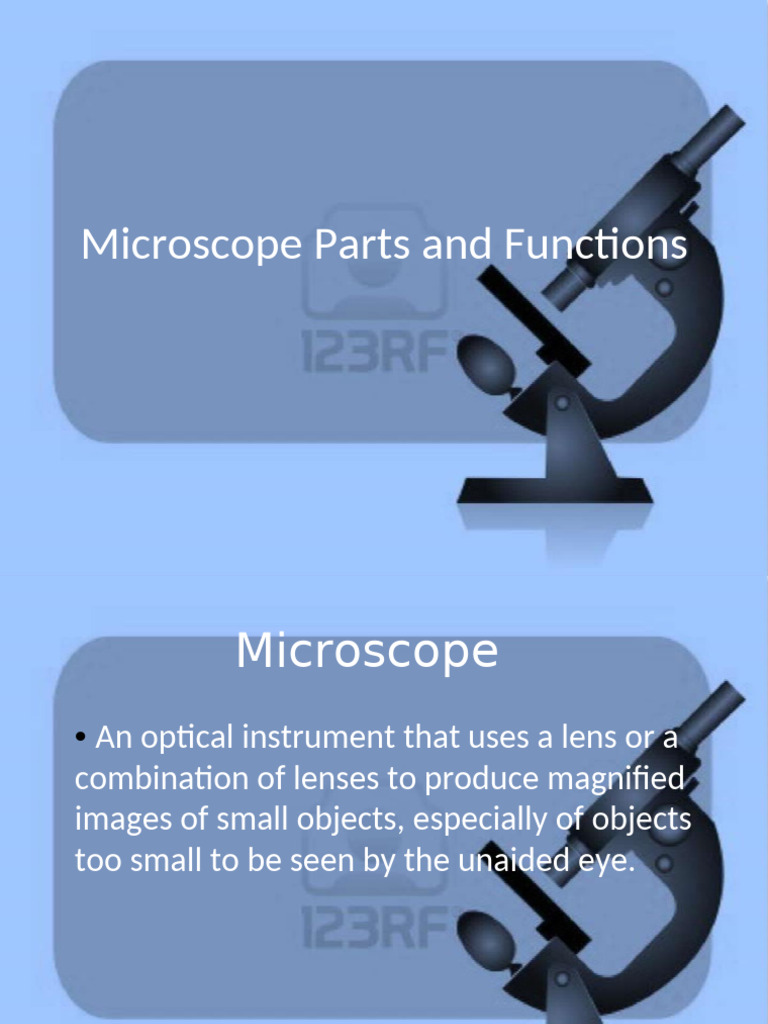 Microscope Parts and Functions | PDF