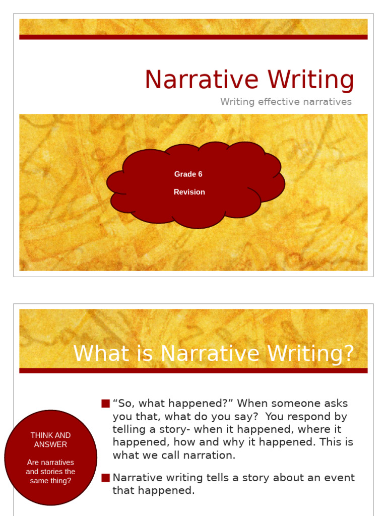 Narrative Writing | PDF