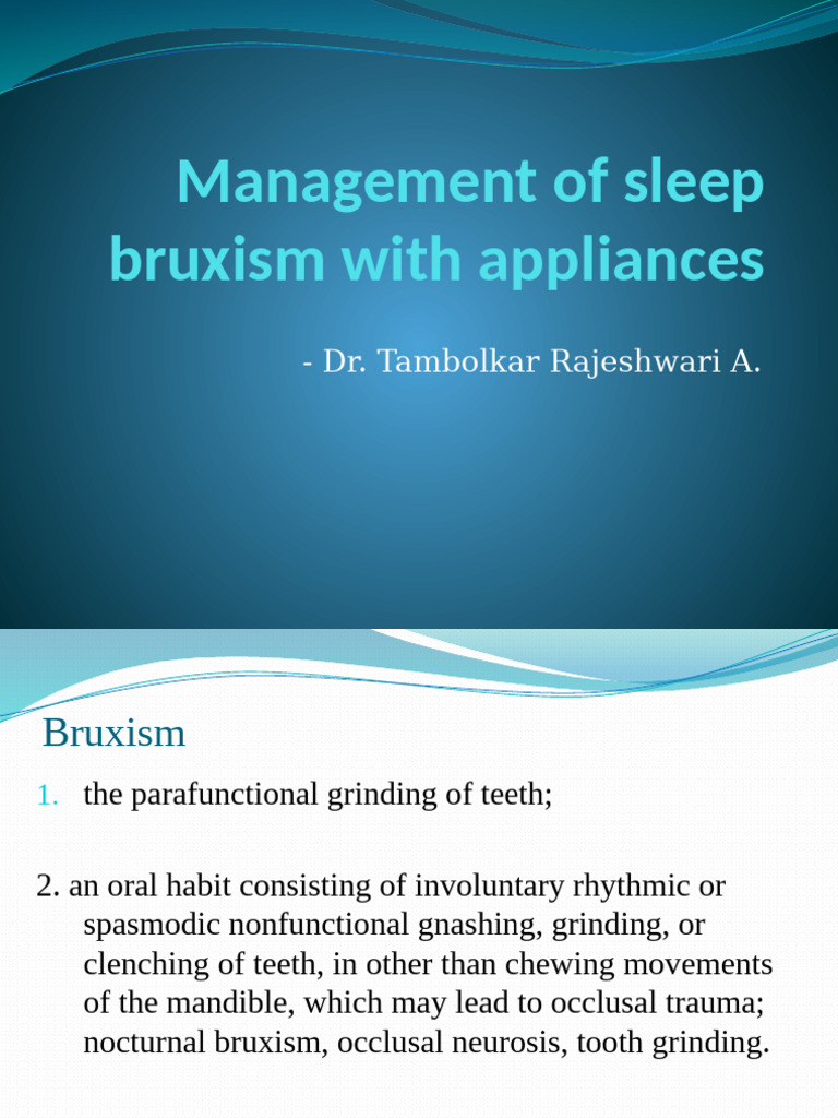 7 Sleep Bruxism | PDF | Antidepressant | Insomnia
