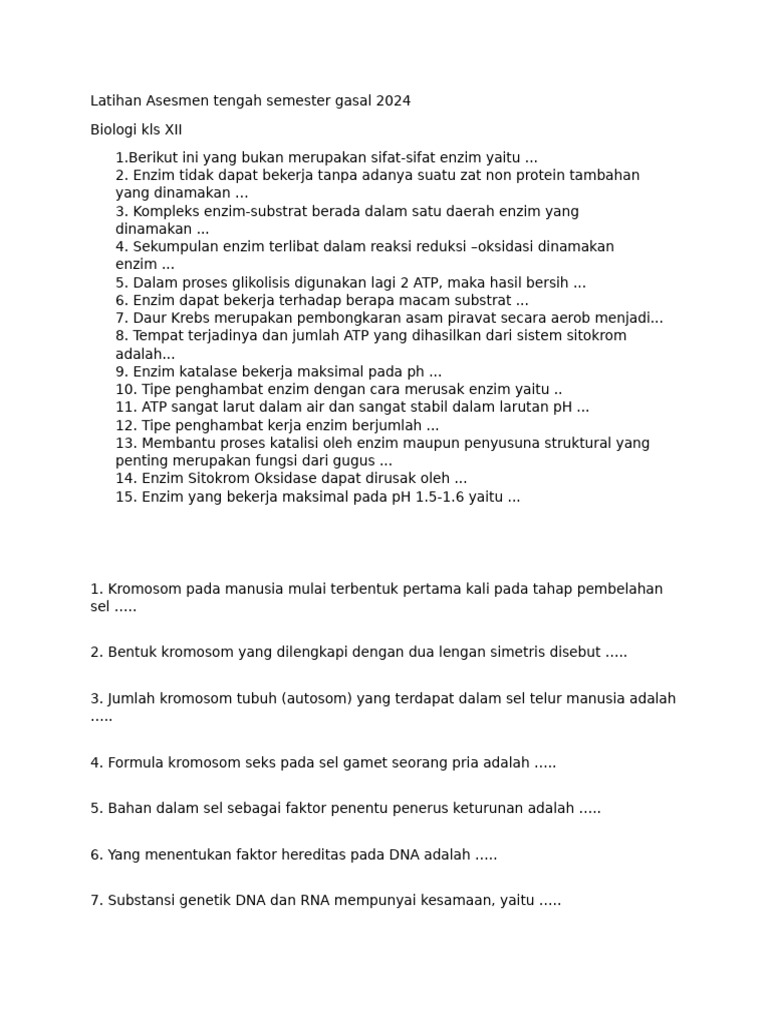 Latihan Asesmen GSL | PDF