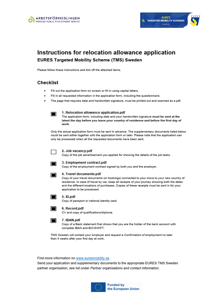 Relocation Allowance Application Guide | PDF | Identity Document