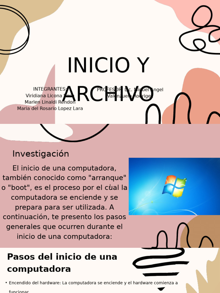 Proceso de Inicio y Tipos de Archivos en PC | PDF | Archivo de ...