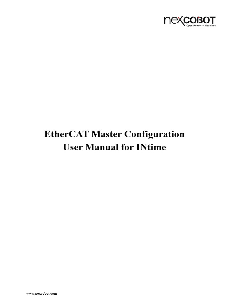 NexCOBOT EtherCAT Master Configuration User Manual For INtime | PDF ...