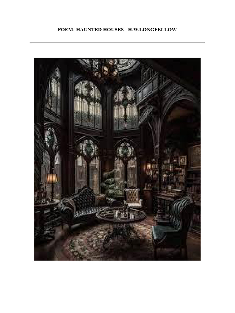 Poem - Haunted Houses - Analysis | PDF | Poetry | Ghosts