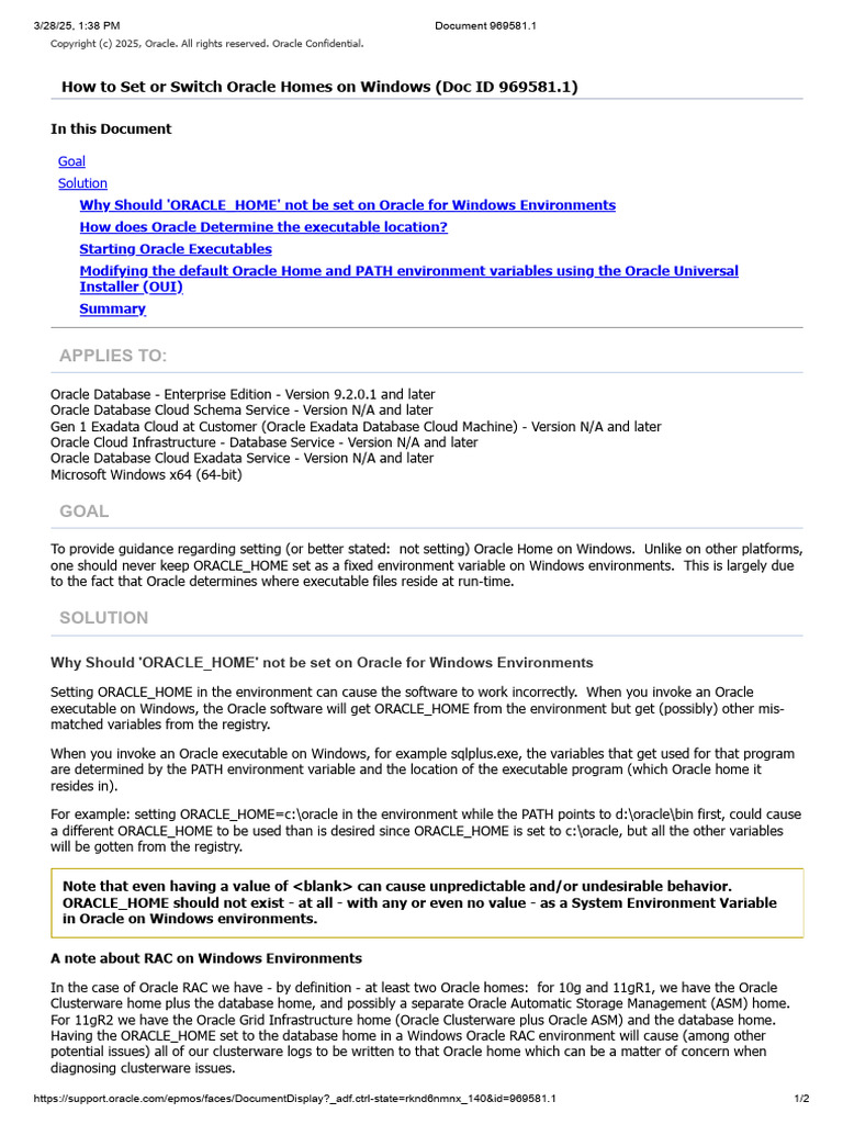 How To Set or Switch Oracle Homes On Windows | PDF | Command Line ...
