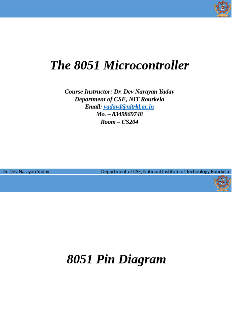 8051_02_PinDiagram_Architecture_PSW | PDF | Random Access Memory | Microcontroller
