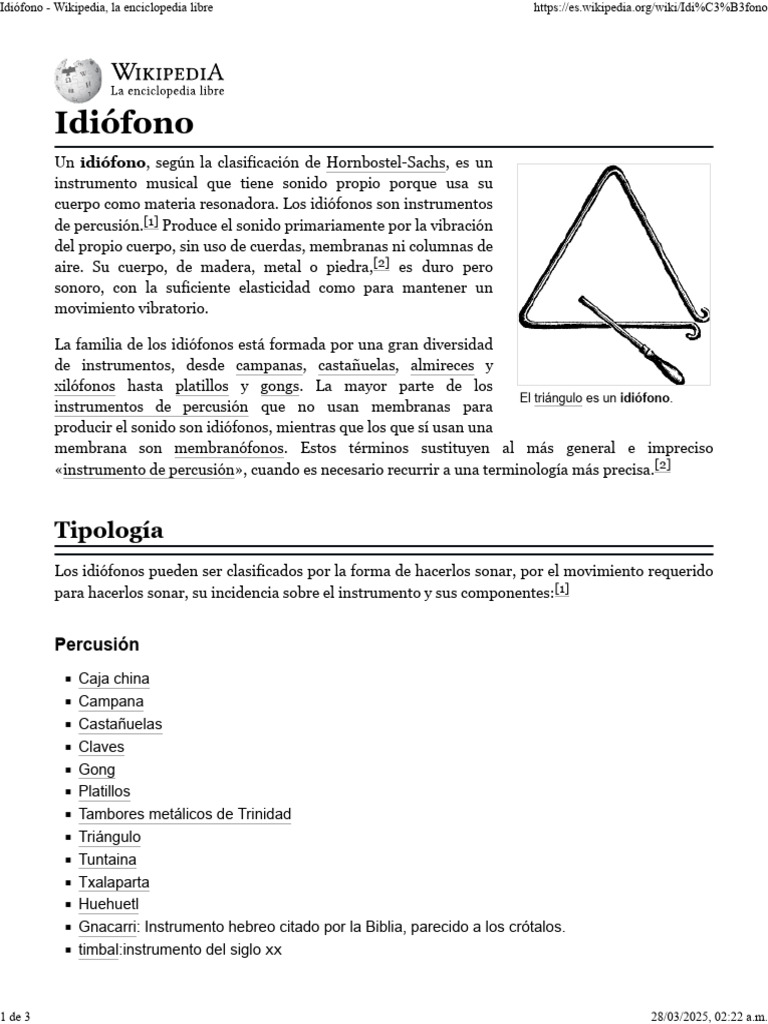 Idiófono - Wikipedia, la enciclopedia libre | PDF | Instrumentos ...