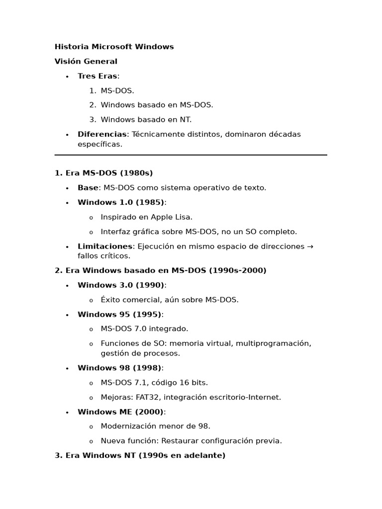 Evolución de Microsoft Windows | PDF | Microsoft Windows | Windows XP