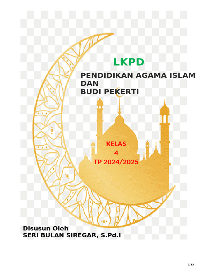 LKPD PAI Kelas 4 TP. 2024 - 2025 | PDF