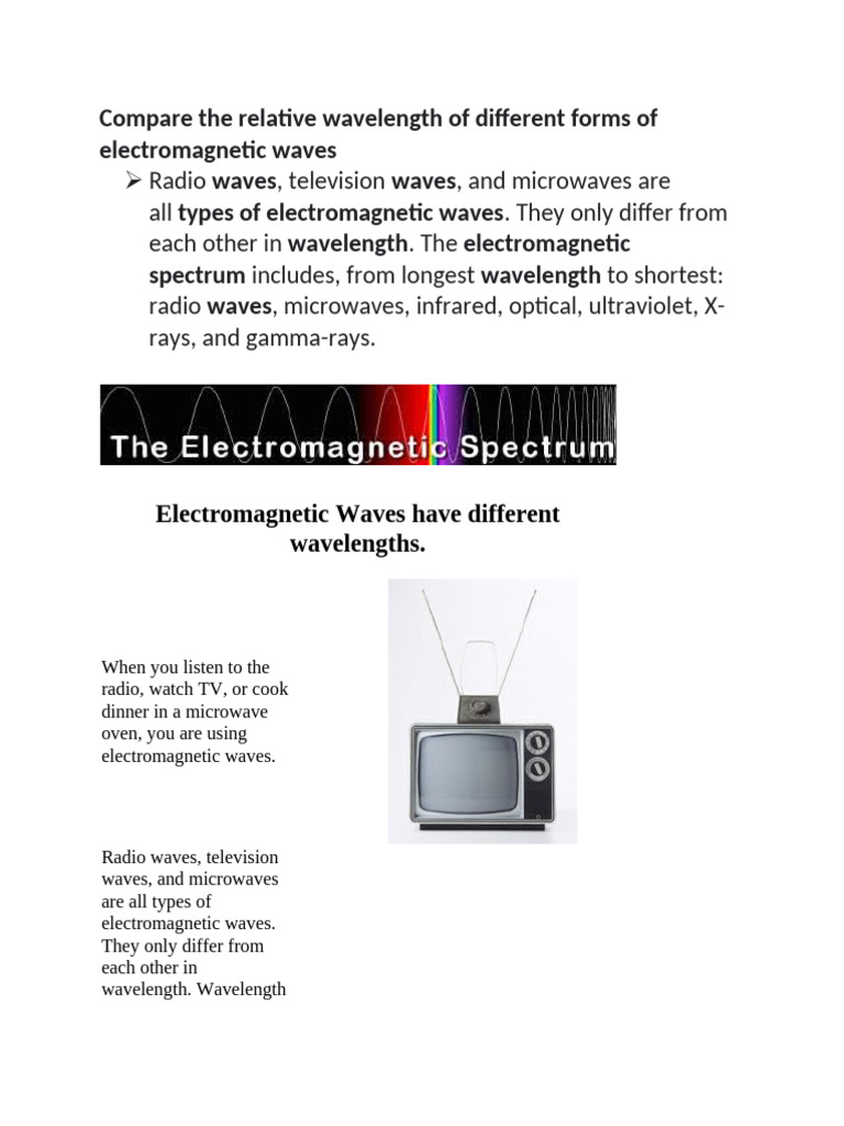 Electromagnetic Wave Spectrum Lesson | PDF | Electromagnetic Spectrum ...