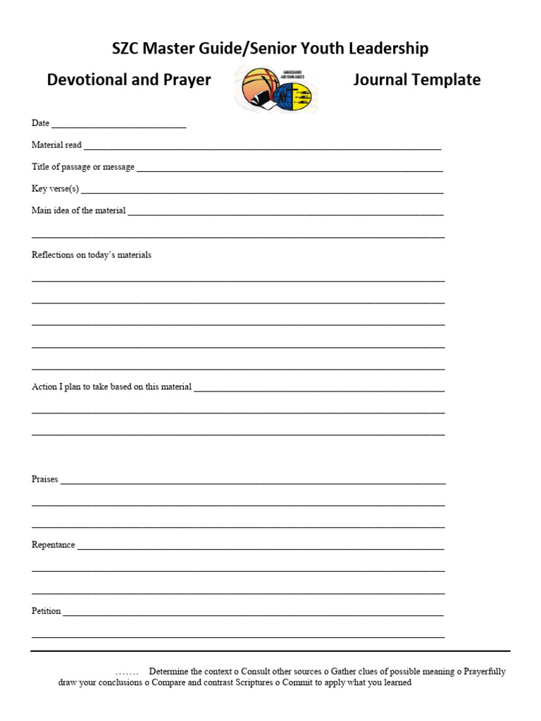 Devotional and Prayer Journal Template | PDF