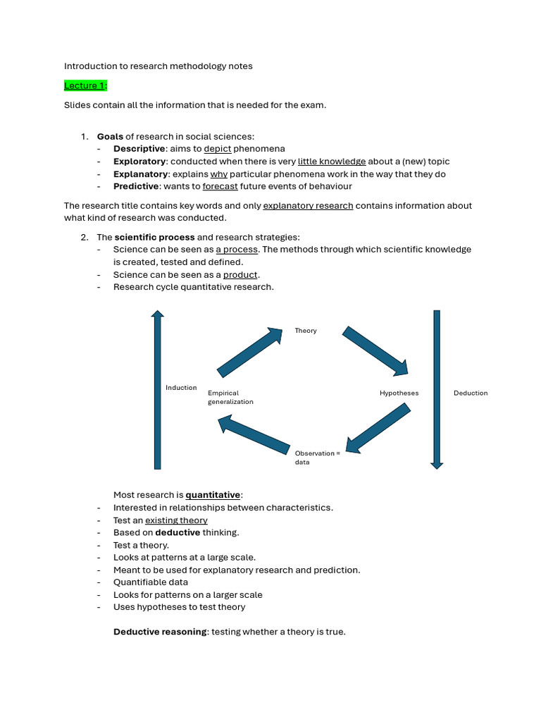 Introduction To Research Methodology Notes | PDF | Survey Methodology ...